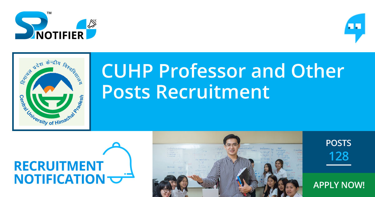 CUHP Professor and Other Posts Recruitment