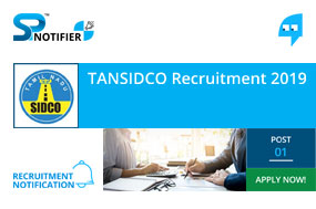 TANSIDCO Recruitment 2019
