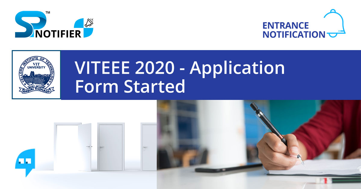 VITEEE 2020 - Application Form Started