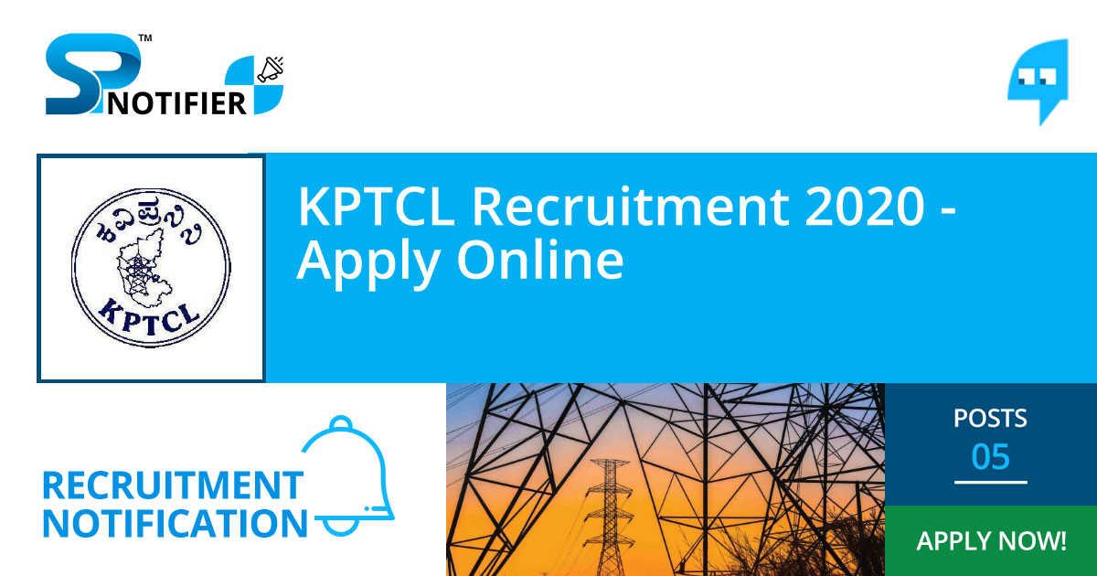 KPTCL Recruitment 2020 | Apply Online