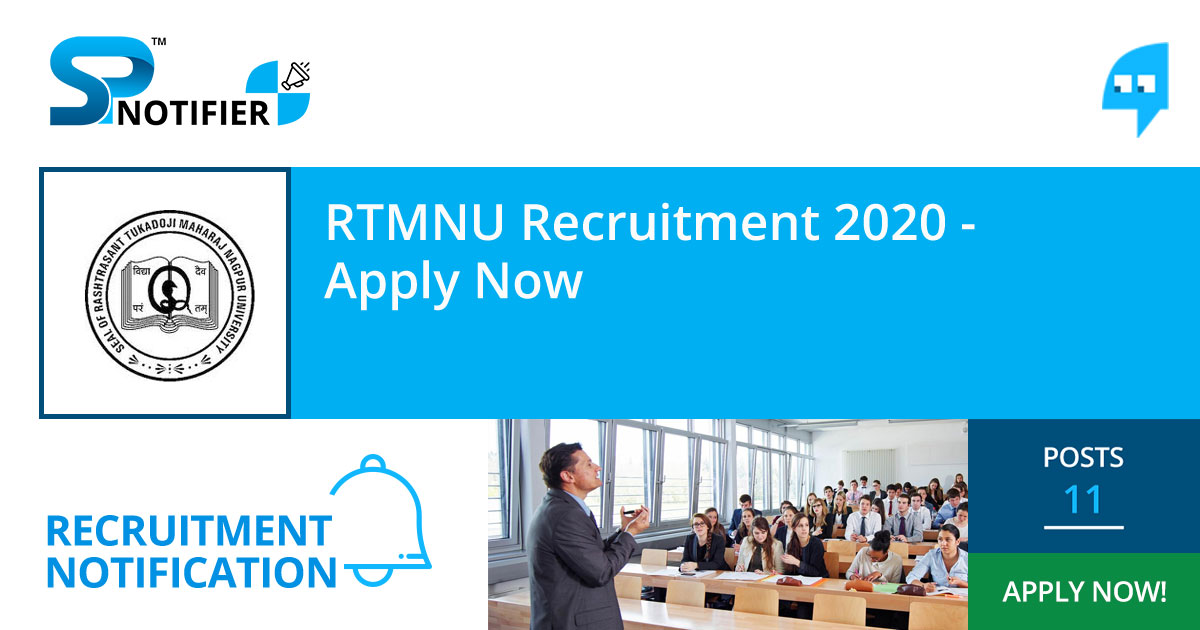 RTMNU Recruitment 2020 | Apply Now