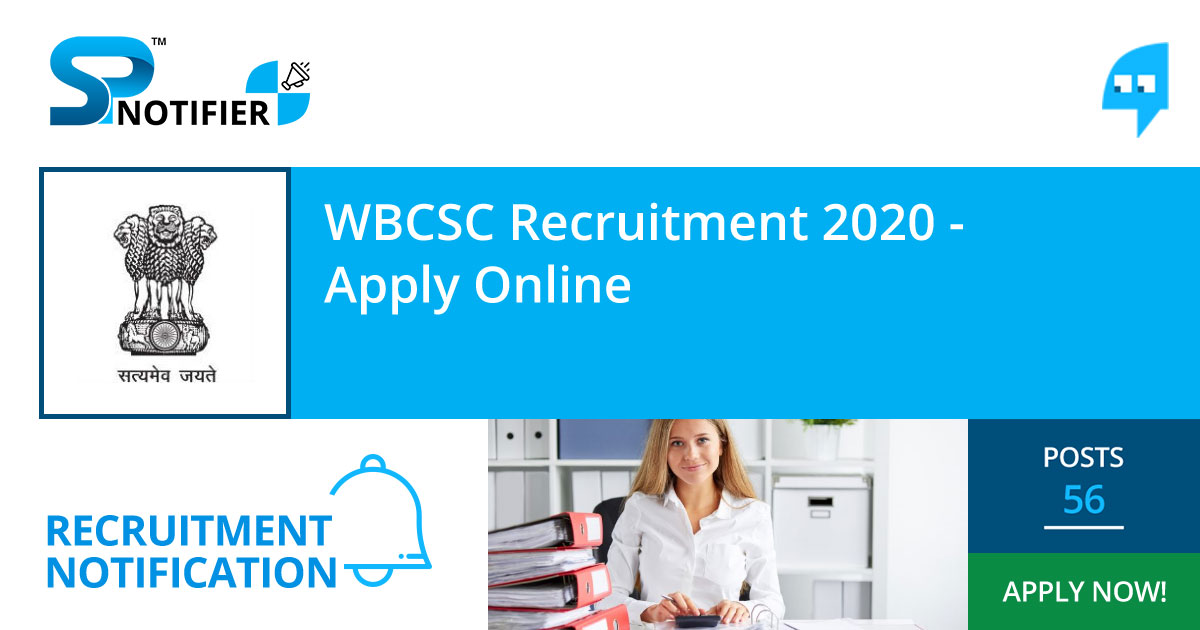 WBCSC Recruitment 2020 | Apply Online